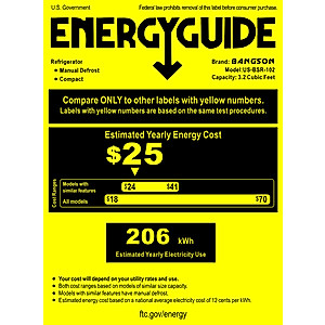 BANGSON Mini Fridge with Freezer, 3.2Cu.Ft, Single Door Small Refrigerator, Energy-Efficient, Low Noise, Mini fridge for Bedroom Dorm and Office, White