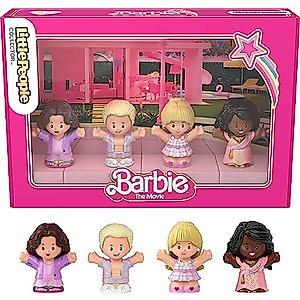 Little People Collector Barbie: The Movie Special Edition Set in Display Gift Package for Adults & Fans, 4 Figures
