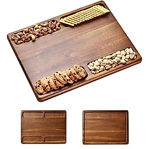 Shanik Premium Charcuterie Board -Cheese and Meat Board, Double-Sided Serving Tray and Cutting Board