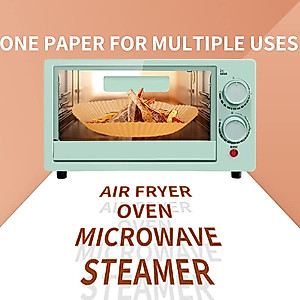 Rasfihip Air Fryer Disposable Paper Liners, Square 100 Pieces, 6.3 Inch, Raw Wood Pulp,Baking Paper Waterproof and Oil Proof(6.3 Inch)