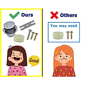 Gold-Hao-the-bathroom Tip-Toe Bath Drain Trim Kit (Chrome)