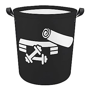 Gymnastics Fitness Gym Laundry Basket Hamper Bag Dirty Clothes Storage Bin Waterproof Foldable Collapsible Toy Organizer for Office Bedroom Clothes Toys Gift Basket