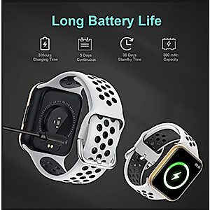 2023 Smart Watch,Fitness Activity Tracker 1.72"Touch Screen Fitness Watch with Heart Rate Sleep Monitor,Blood Oxygen,Step Counter for Men Women Kids 3ATM Waterproof Smartwatch Sports for iOS Android