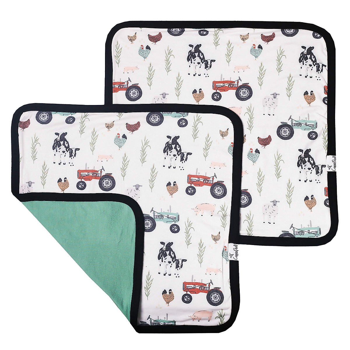 Copper Pearl 3-Layer Knit Security Blanket Set Sized 16" x 16" 2-Pack Jo