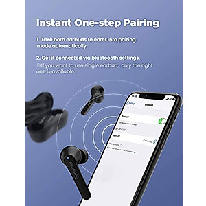 meidong True Wireless Earbuds, Bluetooth Earbuds Headphones V5.0 KY06 in-Ear Earphones (Black)