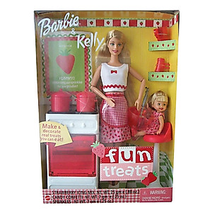 Mattel Barbie & Kelly Fun Treats - Barbie Doll & Kelly Doll with Oven & Kitchen Accessories