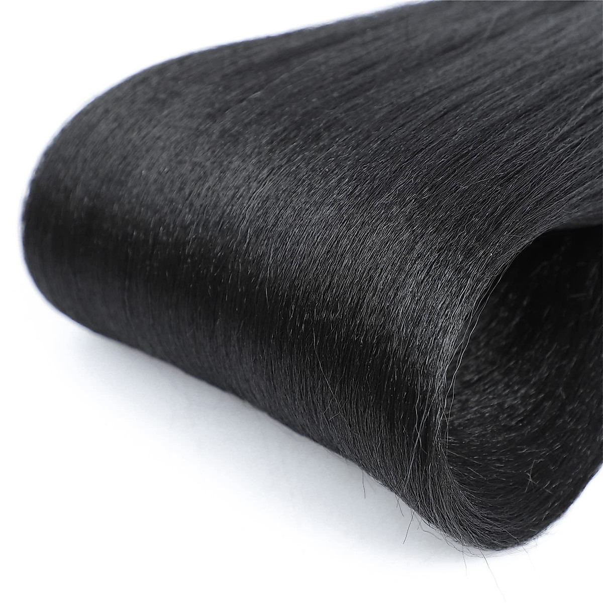 RUN SHUI Pre-stretched Braiding Hair, Synthetic Fiber Braid Hair Extensions, Ombre Braiding Hair Pre stretched, Crochet Twist Braid (24''-8packs, 1b)…