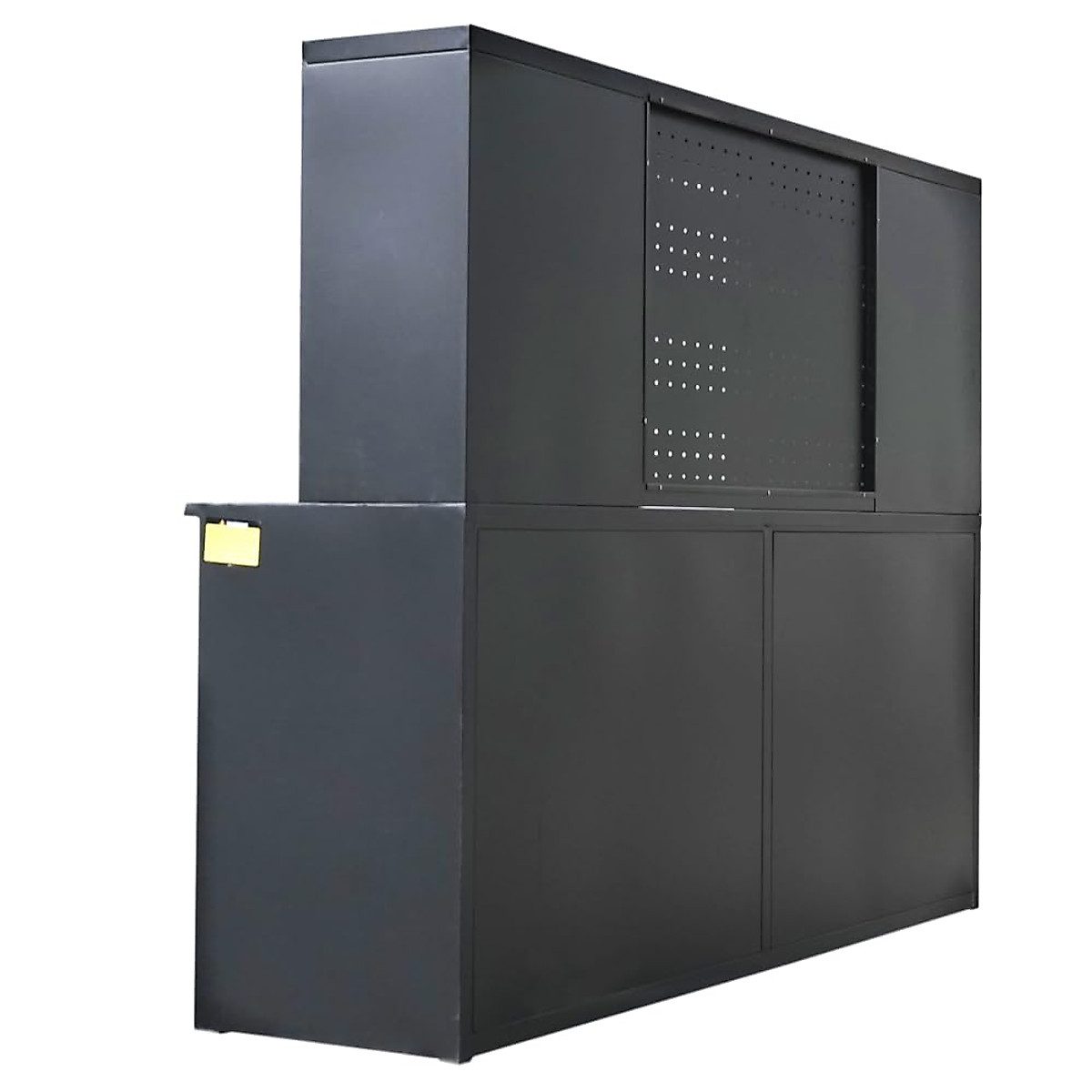 TTBKA 7' Garage Storage Cabinet with Workbench 18 Drawers, 4 Cabinets, Pegboard Size:87" L x 23" W x 67" H (Blue)