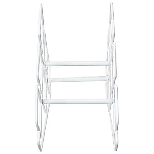 Sunnydaze Modern 6-Bottle Triangular Countertop Wine Rack - Freestanding Indoor Steel Wire Accent for Kitchen, Home Bar, or Living Room - White - 13.25-Inch H