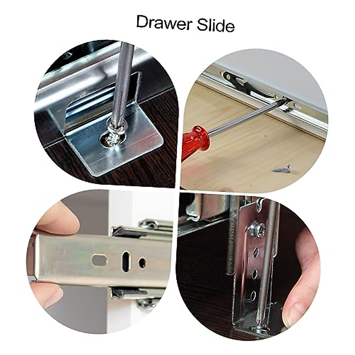OSALADI 2 Pairs Guide Desk Drawer Desk Trays Ball Bearings Furniture Slides Drawer for Desk Computer Desk Rails Rack Bearing Slides Keyboard Tray Rails Dedicated Cold Rolled Steel Hardware