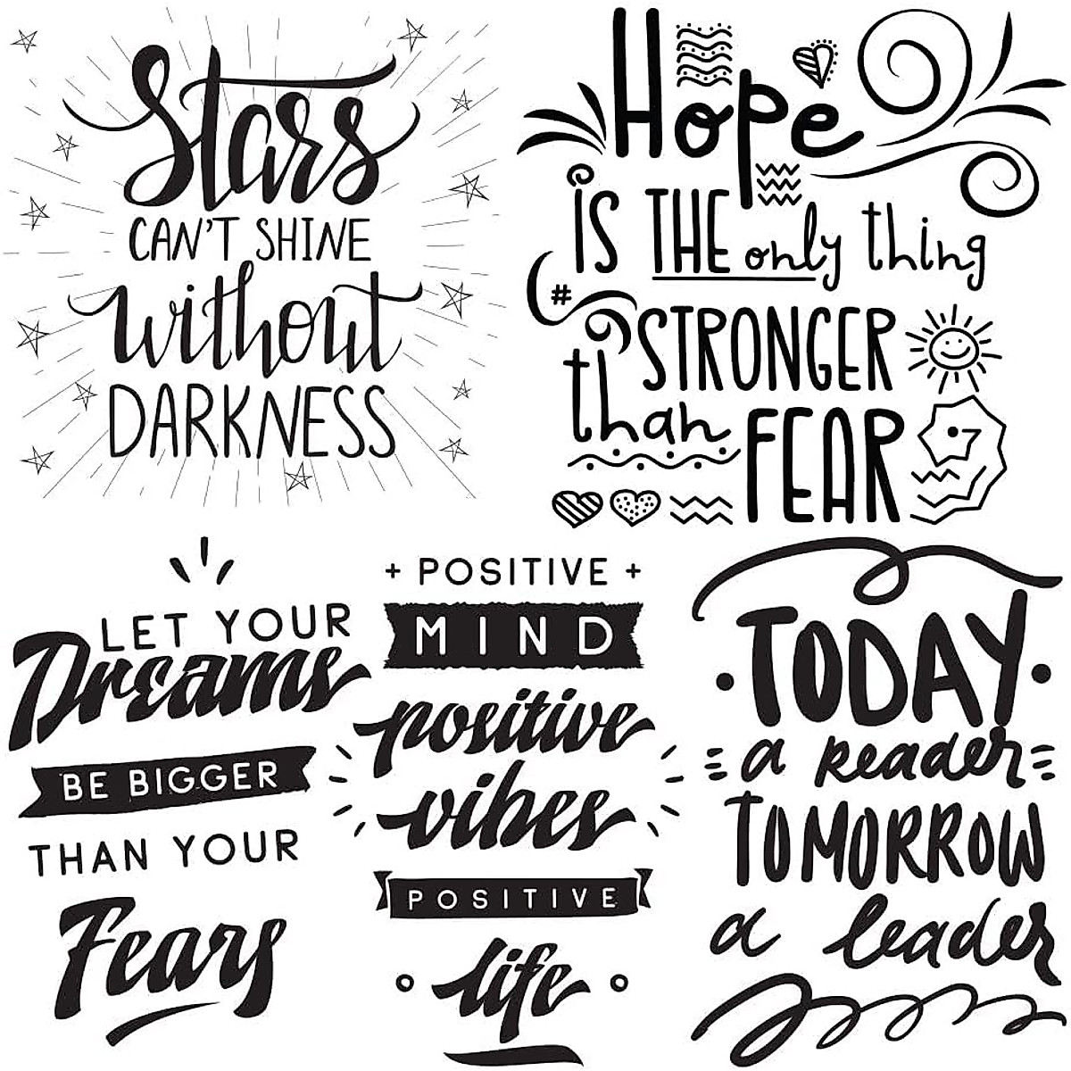 Inspirational Wall Decals for Classrooms and Room Décor- Reusable Inspirational Quotes Adhesive Wall Decals - Must Haves for Teachers, Classroom Essentials,Preschool, Elementary, Daycare, School