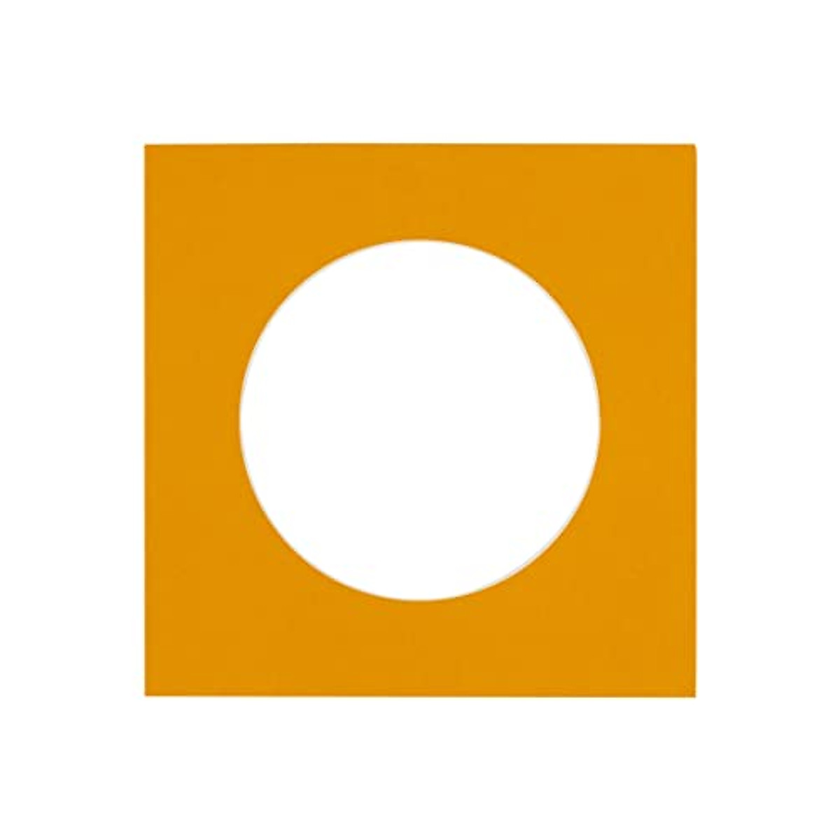 CountryArtHouse Golden Orange Acid Free 30x30 Circle Picture Frame Mat with White Core Bevel Cut for 26x26 Pictures - Fits 30x30 Frame - Pack of 1 Matboard Show Kit with Acid Free Backing & Clear Bag