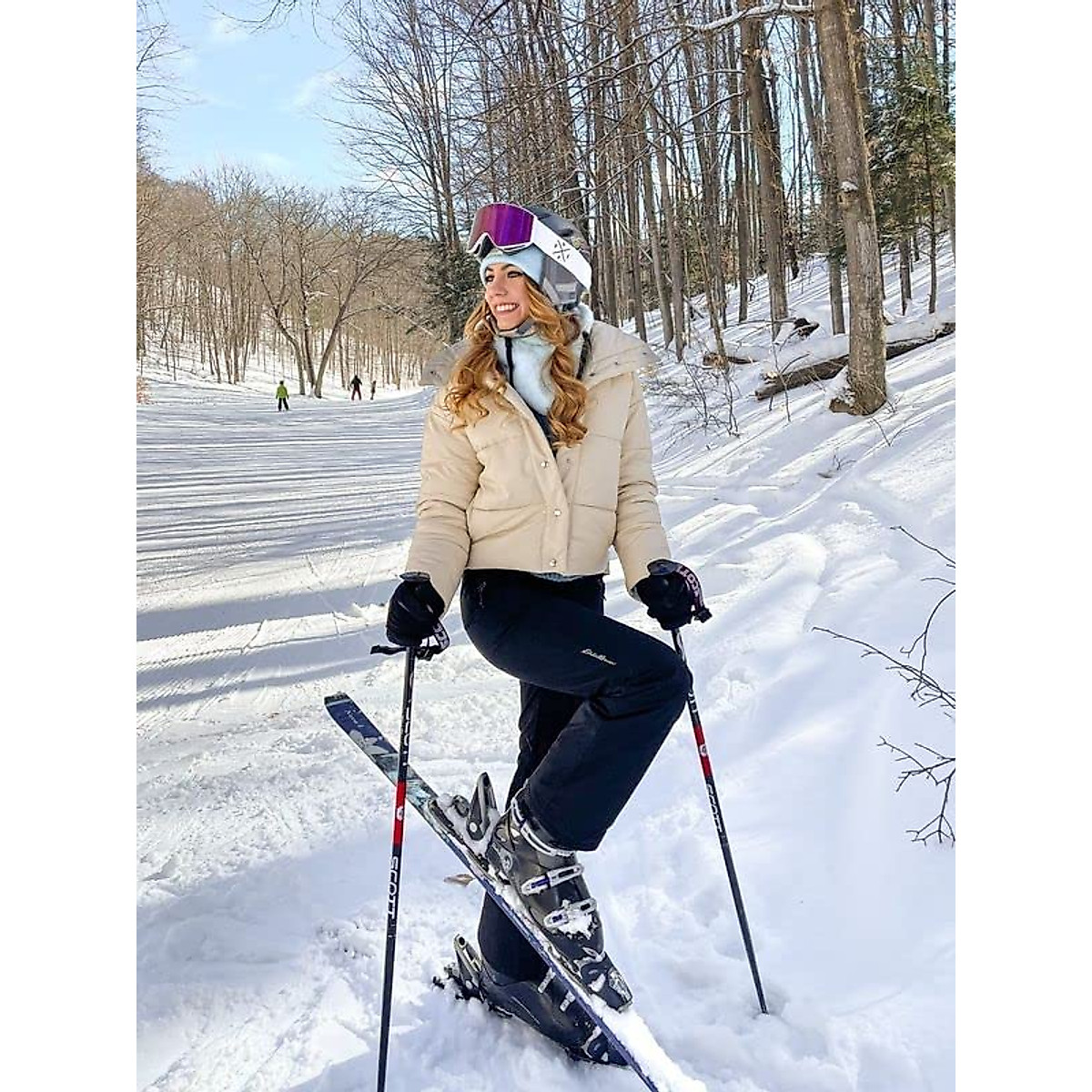 Senllen Balaclava Cold Weather Fleece Windproof Ski Mask Winter Breathable Thermal Face Mask Neck Warmer Scarf Helmet Hood for Men/Women Ice Blue