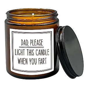 HIWX Funny Dad Daddy Fart Scented Candles, Dad Gifts, Gifts for Dad, Mothers Day Father's Day Gifts, Dad Birthday Christmas Gifts for Dad,Lavender,Vetiver,Sandalwood Scented 8oz Holders Candles Jar