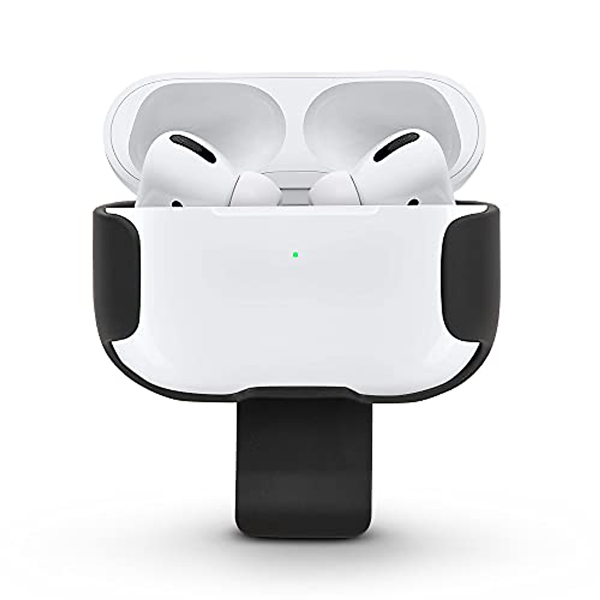 Earbud Case with Clip - Belt Holder Compatible with Apple AirPods Pro Case - Durable Holster Hanger for Earbuds Charger with Protective Rubber Coating - Carrying Accessories for Earphones - Black