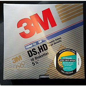 3M Imation Diskettes 5 1/4 10 per package Double Sided High Density
