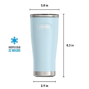 THERMOS ICON SERIES, Stainless Steel Cold Tumbler with Slide Lock, 24 Ounce, Glacier
