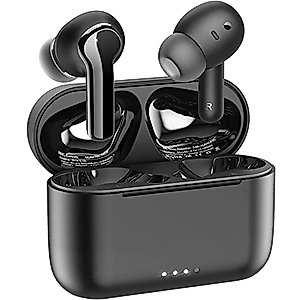 Wireless Headphones, Noise Canceling Bluetooth Headphones V5.3 Stereo IPX7 Waterproof in-Ear Sports with Mini Charging Case and Built-in Microphone E
