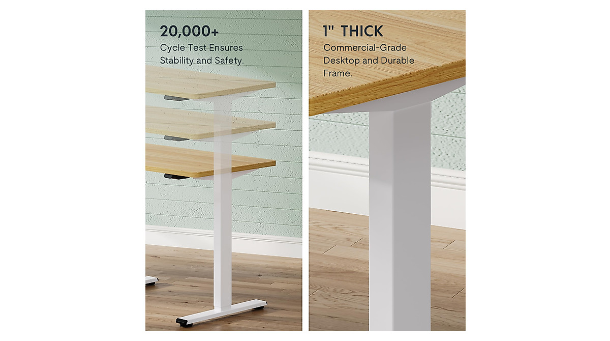 FLEXISPOT Electric Standing Desk Whole Piece 55 x 28 Inch Desktop ...