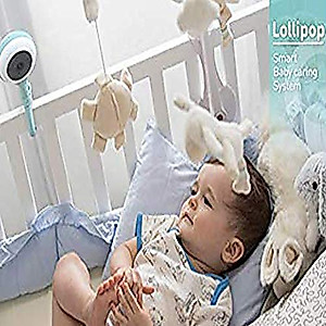 Lollipop Baby Camera with True Crying Detection, Smart Baby Monitor with Camera and Audio with Two Way Talk Back. an Ideal Gift for Baby Shower. Comes with Infrared Night Vision. (Turquoise)