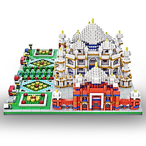 SEMKY Micro Mini Blocks Taj Mahal Famous Landmark Model Set,(5477Pieces) -Building and Architecture Toys Gifts for Kid and Adult