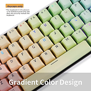 DIERYA X KEMOVE Double Shot PBT 108 Keys Keycap Set,OEM Translucent Layer Profile Keycaps, ANSI Layout Compatible for /61/87/104/108/60 Percent Mechanical Gaming Keyboard (Keycaps only)