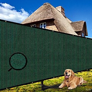 Shade&Beyond 5' X 25' Fence Privacy Screen Heavy Duty 170 GSM Fencing Mesh Shade Net Cover for Wall Garden Yard Backyard Indoor Outdoor Decoration, Green