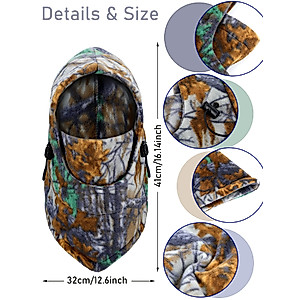 3 Pieces Camo Balaclava Face Mask Hunting Face Mask Balaclava Hats for Outdoor Sports (Marble Style, X-Large)