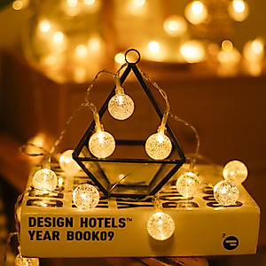 Big Globe String Lights Fairy Lights Battery Operated 21FT 60LED Bubble Ball,lamp String Waterproof Indoor Outdoor Hanging Lights Decorative Christmas Lights for Home Party Patio Garden Wedding