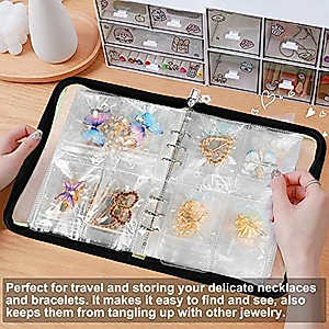 Transparent Jewelry Storage Book Earring Organizer, Jewelry Organizer Travel Earring Case Album Jewelry Container Jewelry Bags, Make Jewelry Organized and Prevent Oxidation(70 Grids+60 Zipper Bags)