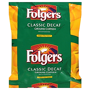 Folgers Classic Decaf Ground Coffee, 0.9 Ounce (Pack of 40)