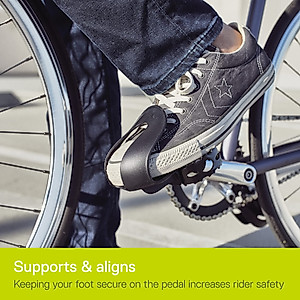 Delta Cycle Foot Fenders Bicycle Toe Clips - Bike Pedal Straps for Mountain Bikes, Cruisers and More - Wide Opening for Comfort and Convenience - Durable Construction Toe Clips for Bike Pedals