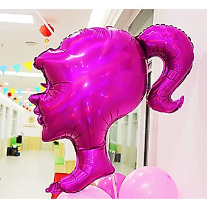 Cymylar Princess Balloon Girl Birthday Balloon Spa Girl Birthday Party Decoration Make Up Party Supplies Lip Lipstick Princess Foil Balloon