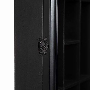 Gallery Solutions 18x16 Shot Glass Hinged Front Display Case, 18" x 16", Black