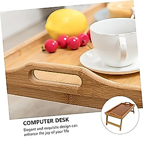 USHOBE 1pc Multifunctional Folding Table Drink Tray Portable Desk for Laptop Dresser Nightstand Set Bed Tray Breakfast Serving Tray Media Bed Tray Bed Food Trays Folding Desk Bed Desk