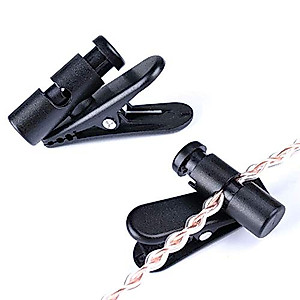 Headphone Clip Earbud Cable Clamp Wire Clip Compatible for Bose SoundSport QC20,PowerBeat 3,MEE Audio M6 PRO,RHA MA750,Sennheiser IE 80S,Aiaiai TMA-2, David Clark One-X, H10-13S for IEM Cable