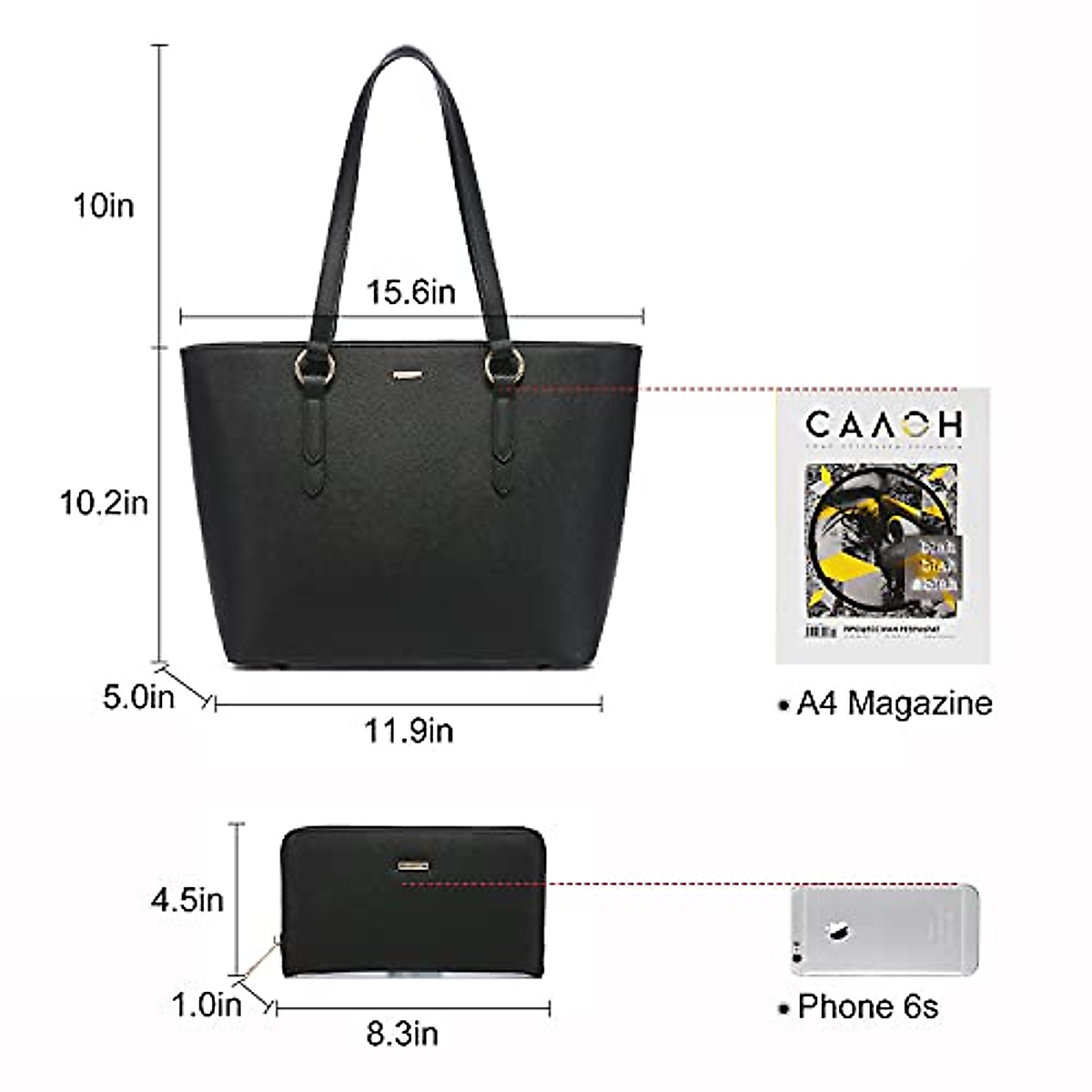 LOVEVOOK Purses and Wallet Set for Women, Work Tote Purse Shoulder Bag, Fashion Handbags with Matching Wallets Set 2 Pcs