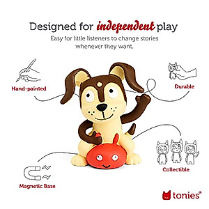 Toniebox Audio Player Starter Set with Elsa, Anna, Olaf, and Playtime Puppy - Listen, Learn, and Play with One Huggable Little Box - Pink