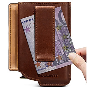 Bigant Mens Slim Wallet Card Holder, Aluminium Money Clip Wallet fot Gift Men 8 Cards,RFID Blocking