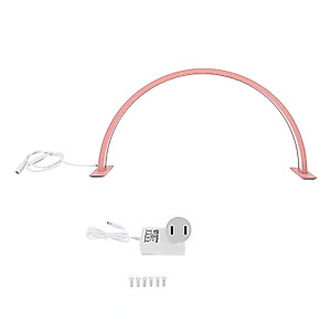 Half Moon Nail Desk Lamp, 3000K‑6000K LED Dimmable Half Moon Light with Touch Switch, Lighting for Beauty, 28 Inch Half Moon Desktop Lamp for Skincare Lashes Eyebrows Tattoo (US Plug)