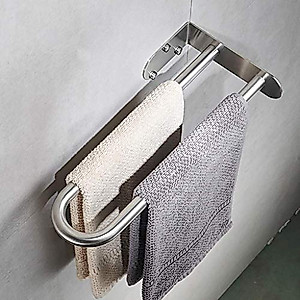 AFLHYJK Metal Wall Mount Towel Rack Holder and Organizer with Storage Shelf for Bathroom Organizing of Washcloths, Hand/Face or Bath Towels