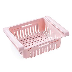 Toxz Refrigerator Storage Rack Food Preservation Compartment,Refrigerator Save Space Drawer Shelf Plate Layer,Drawer Parition Storage,Kitchen Article Storage Shelf,20.5 x 16.4 x 7.6cm