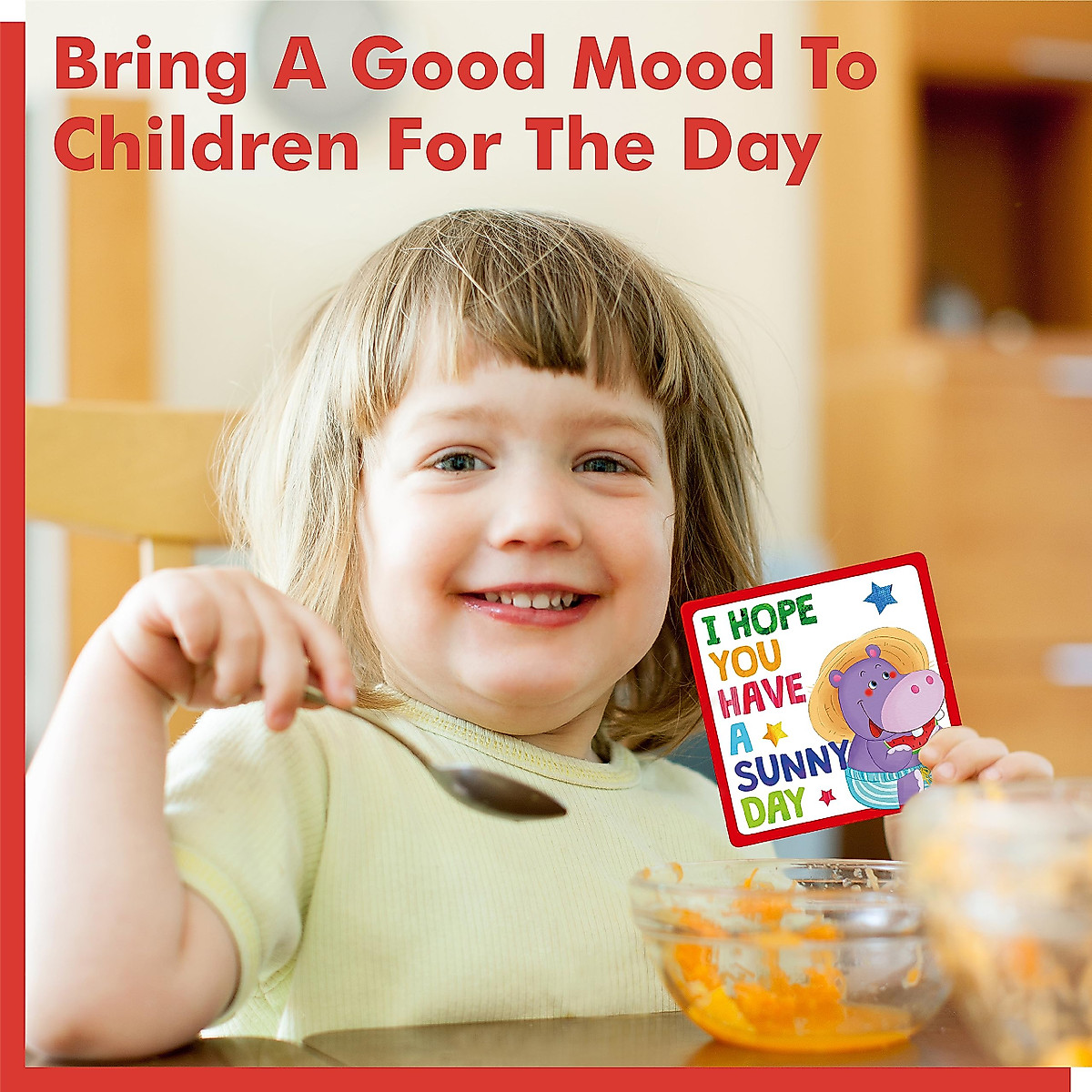 Gethelud 80 PCS Lunch Box Notes for kids, Inspirational Words with Adorable Designs Positive Affirmation Cards for Boys’ and Girls’ Lunch Boxes