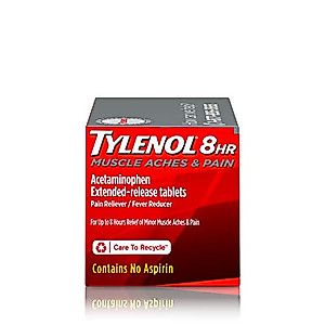 Tylenol 8 Hour Muscle Aches & Pain Acetaminophen Tablets for Muscle & Joint Pain, 100 ct