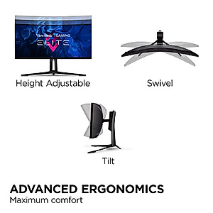 ViewSonic XG341C-2K 34 Inch 1440p 21:9 Curved Gaming Monitor 1ms, 200Hz, FreeSync Premium Pro, Mini LED, HDMI 2.1, USB C, HDR1400