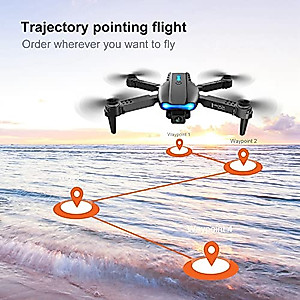 Dual 1080P HD FPV Camera Remote Control Mini Drone - 2.4G WiFi Start Speed Adjustment Altitude Hold Headless Mode Foldable RC Quadcopter Toys Gifts for Adults Beginners Kids (Black)