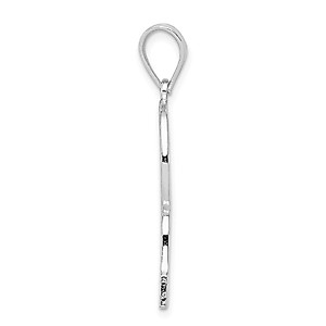 Solid 925 Sterling Silver Initial Letter R Alphabet Charm Pendant 35mm