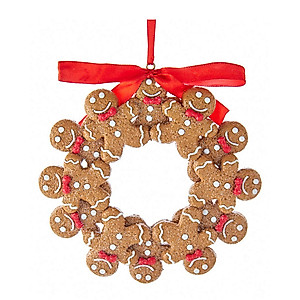 Kurt S. Adler Gingerbread Boy Wreath Christmas Tree Ornament T2592