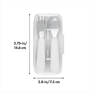 OXO Tot On-The-Go Fork And Spoon Set - Navy
