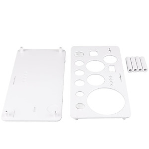 Bartender Kit Stand, Professional Cocktail Shaker Set Stand for Cocktail Lovers Plastic Bartending Tool Holder for Bar Home White(L)